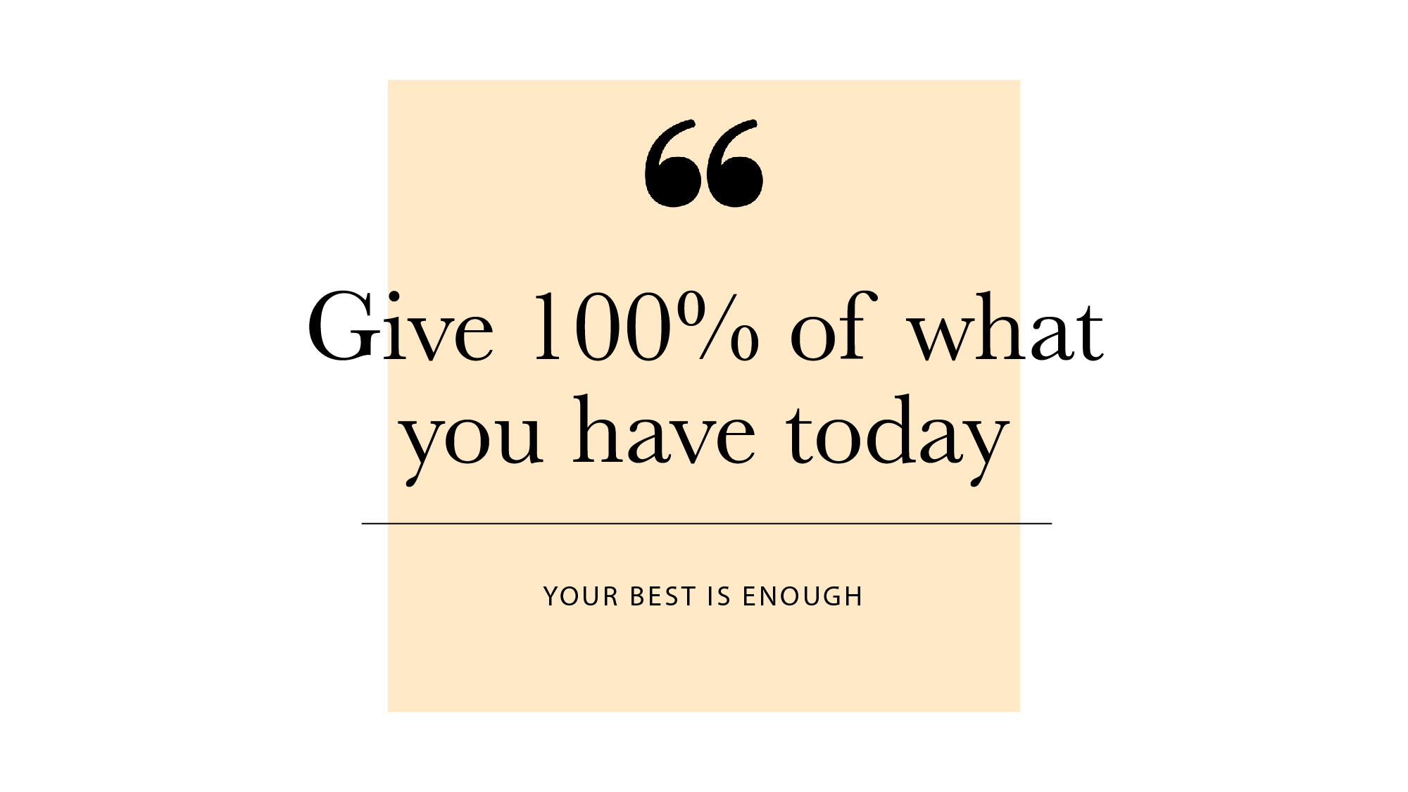 Give 100% of What You Have Today | 2aDays News